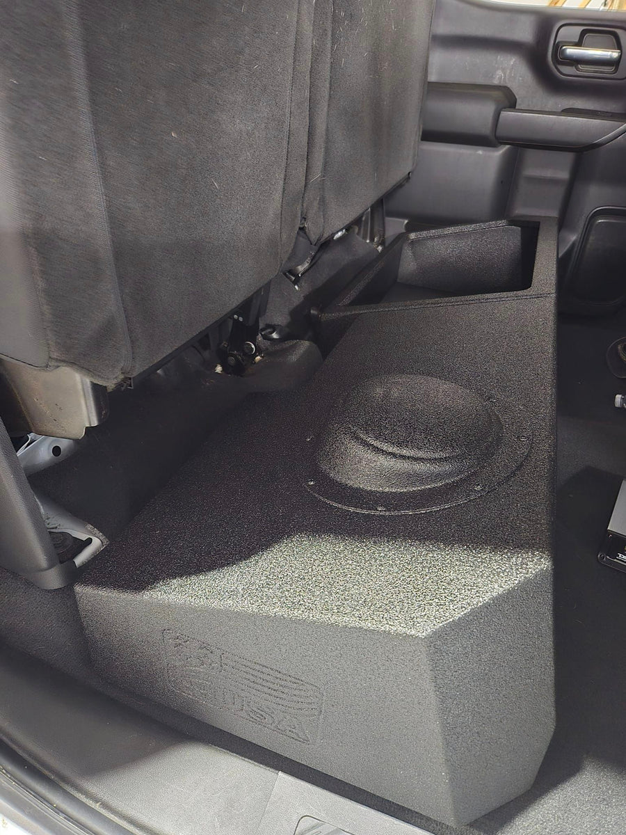 2019-UP GMC - CHEVY CREW CAB 1-12" VENTED w/ STORAGE – FOX ACOUSTICS